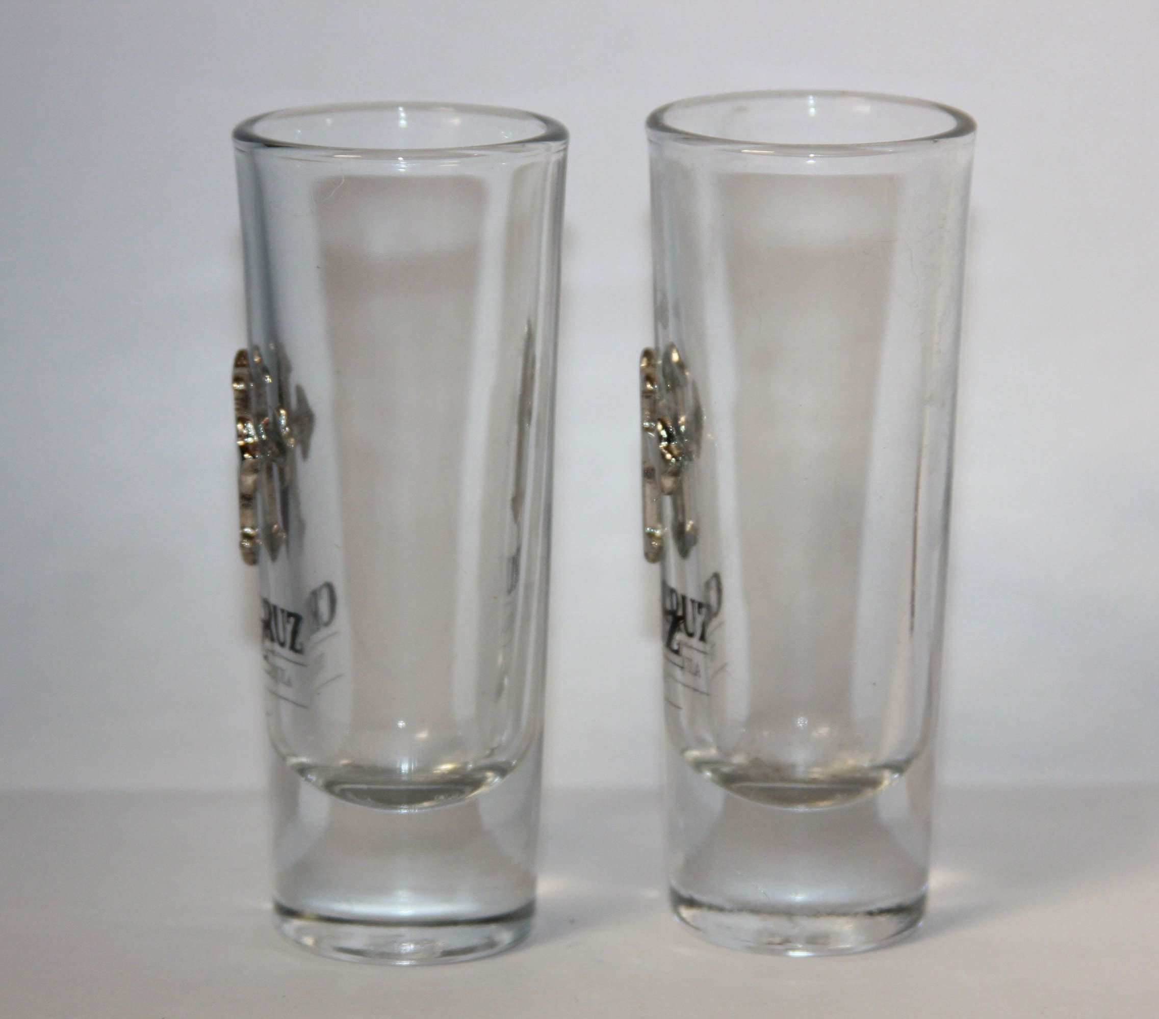 SET 2 Cruz Del Sol Tequila Shot Glasses With 3-D Silver Cross - Cruz ...