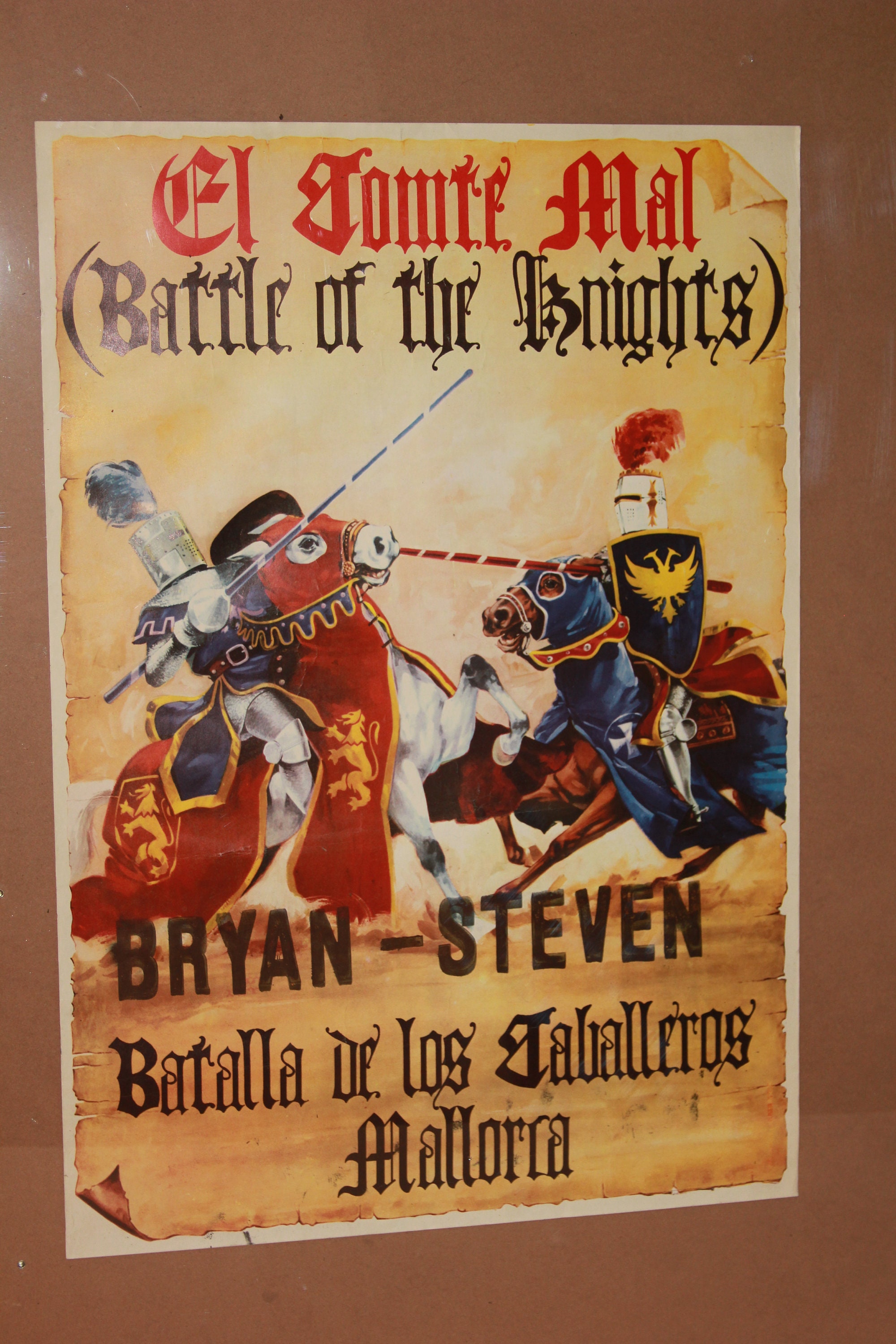 Battle of the Knights Poster Advertising Batalla De Los Caballeros ...