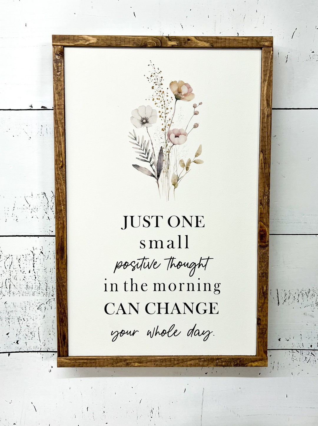 Just One Small Thought. Farmhouse Sign. Farmhouse Decor. Wood Sign ...