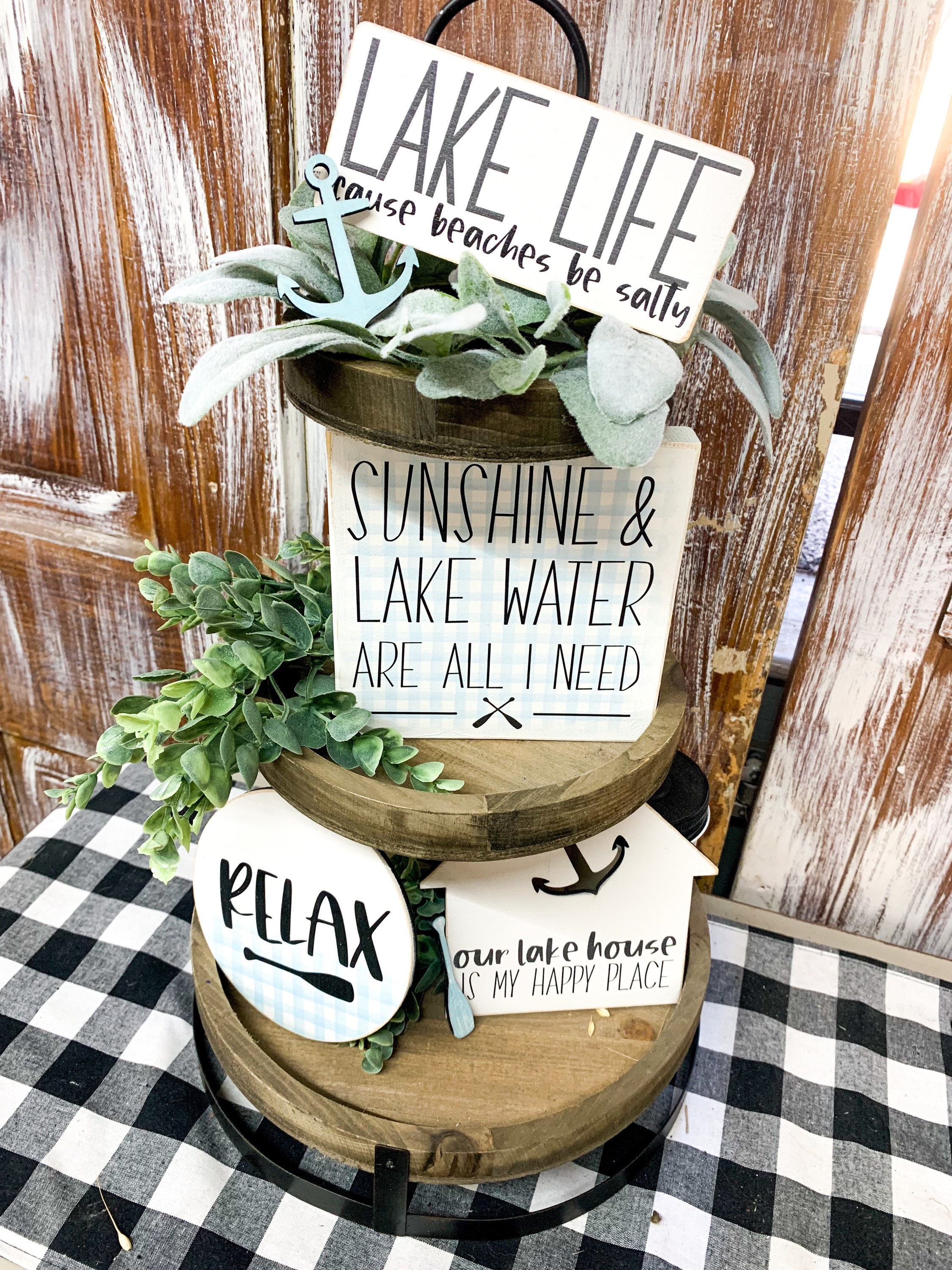 Lake House. Lake Life. Anchor. Boat. Lake. Tiered Tray. Tray Decor ...