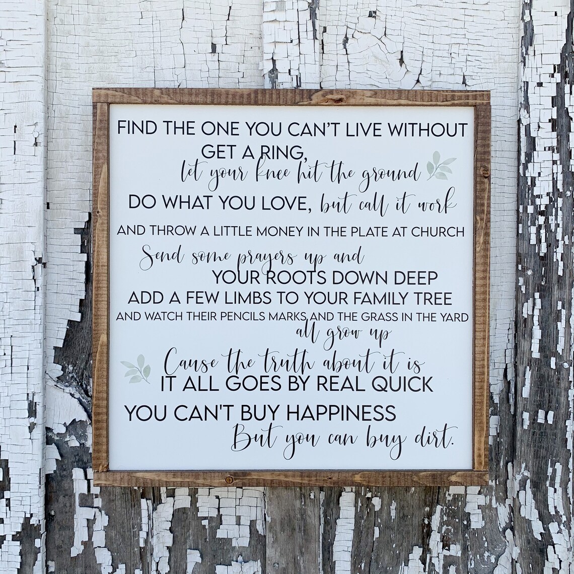 Buy Dirt. Farmhouse Sign. Farmhouse Decor. Wood Sign. Wood - Etsy