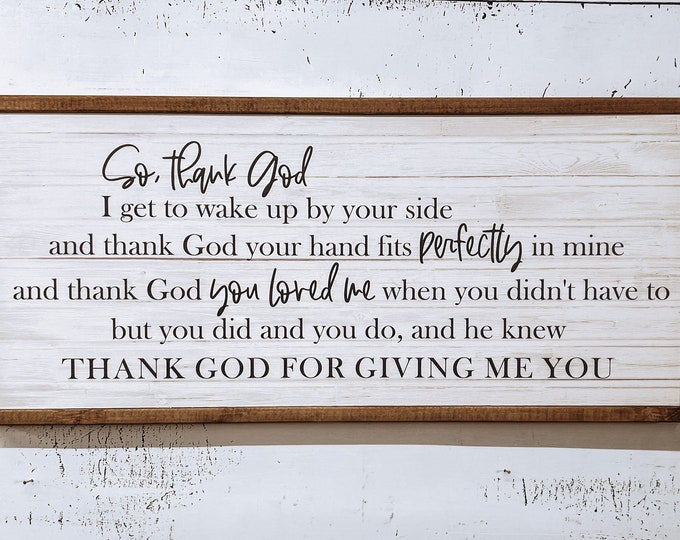 Thank God. Song. Music. Kane Brown. Farmhouse Sign. Farmhouse Decor ...