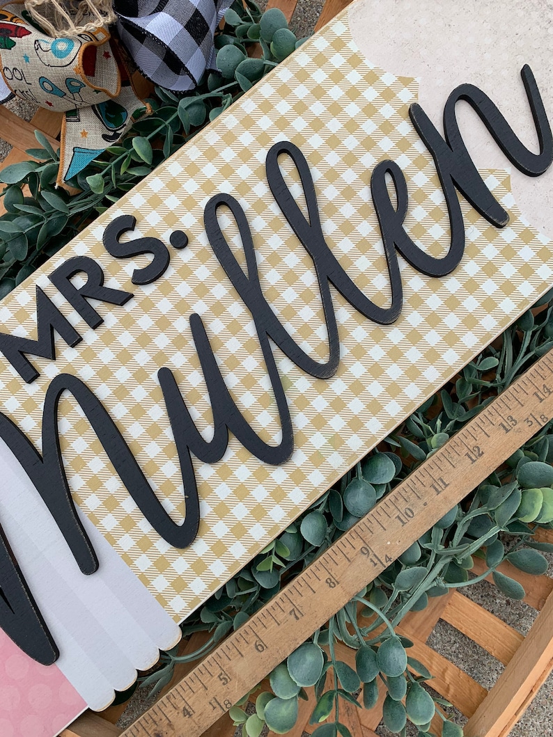 Pencil Decor School Decor Teacher Decor Teacher Name Decor - Etsy