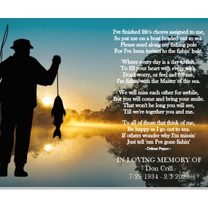 Fishermen. Fishing. in Loving Memory. Memorial. Fishing Poem. Funeral ...