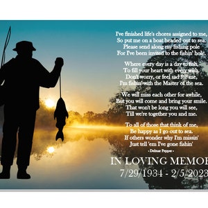 Fishermen. Fishing. in Loving Memory. Memorial. Fishing Poem. Funeral ...