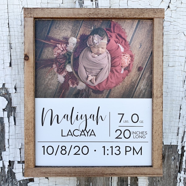 Birth Stat Sign - Etsy