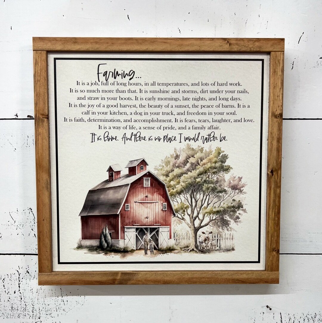Farm Sign. Farming. Cattleman. Cows. Father & Son. Farmhouse Sign ...