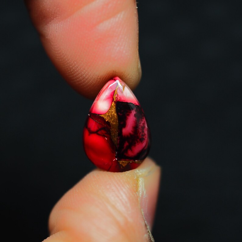 Red Rose Tone Dahlia Gem Kingman Sourced Polished Cabochon - Etsy