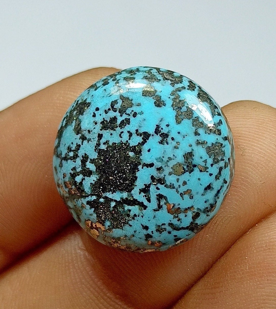 Fantastic Quality Pyrite Turquoise Cabochon, Top Grade Nacozari ...