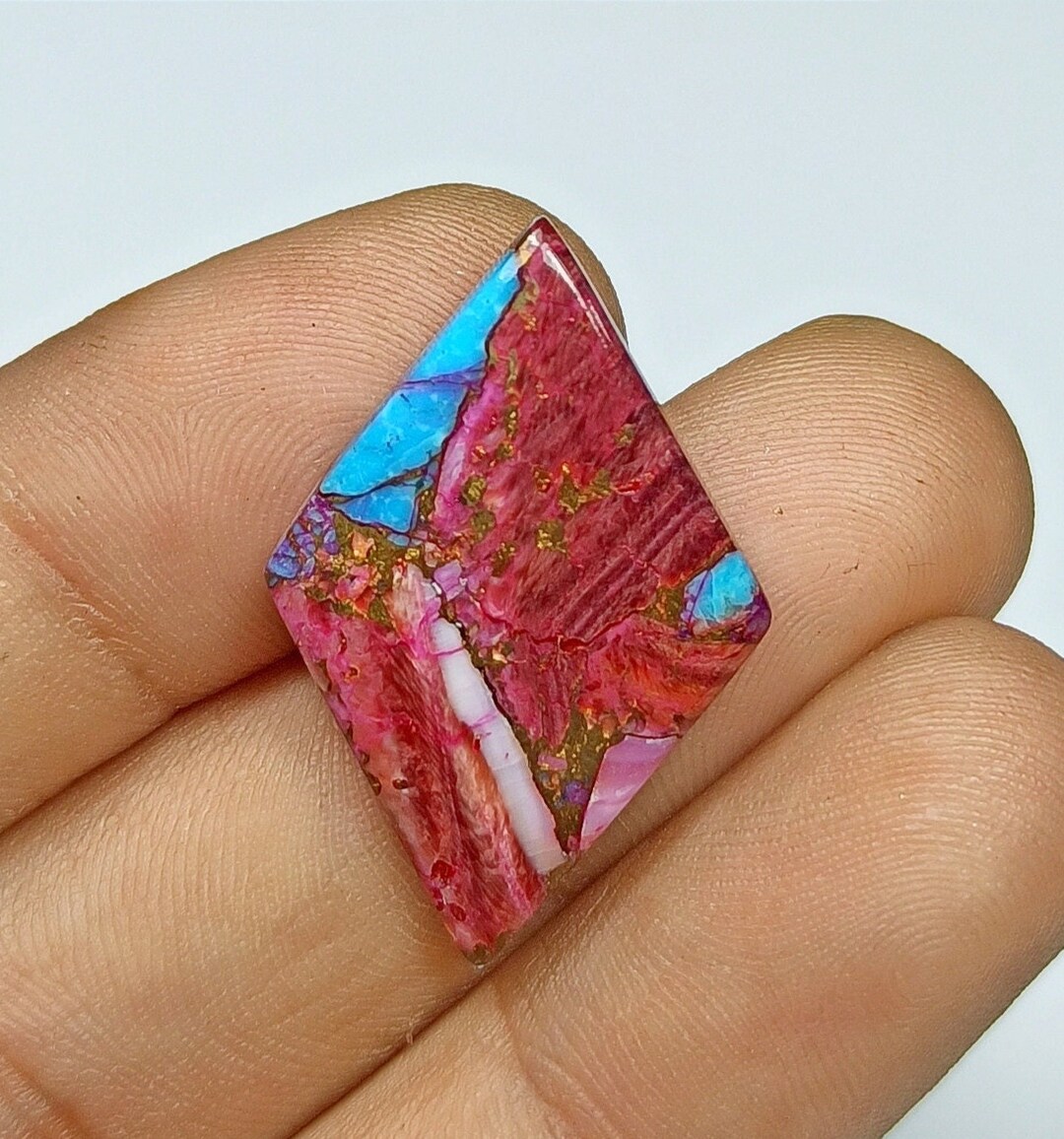 A One Quality Pink Copper Turquoise Gemstone Cabochon, Top Grade Pink ...