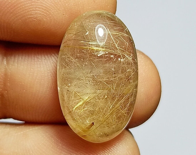 Very Rare Quality Golden Rutile Gemstone Cabochon / Top Grade Golden ...