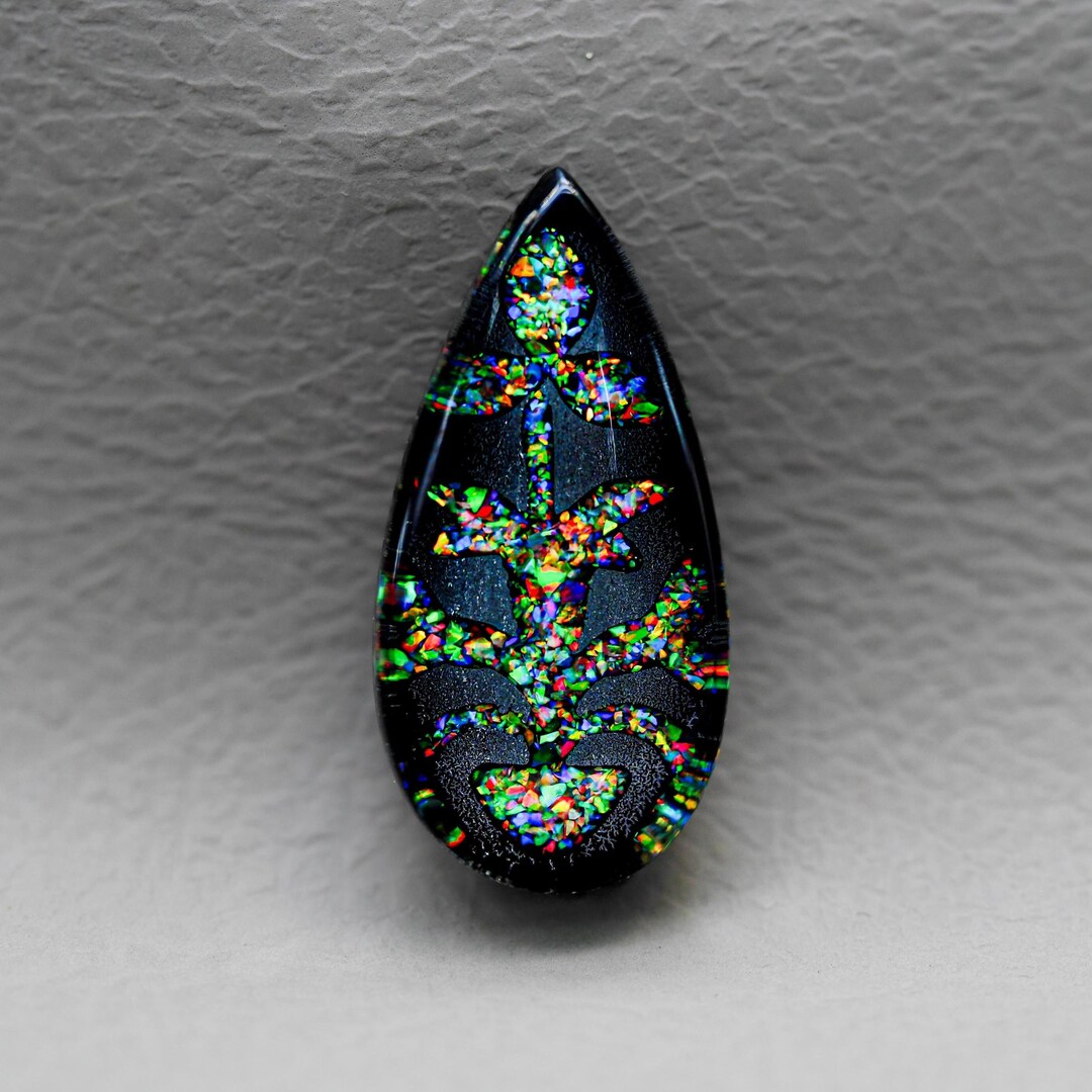 AAA Quality Doublet With Bello Opal Inlay Cabochon Gemstone, Bello Opal ...