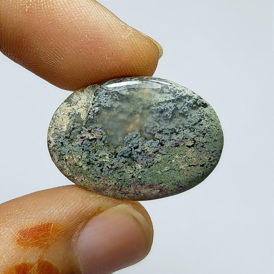 A One Quality Indonesian Moss Agate Cabochon Top Grade - Etsy
