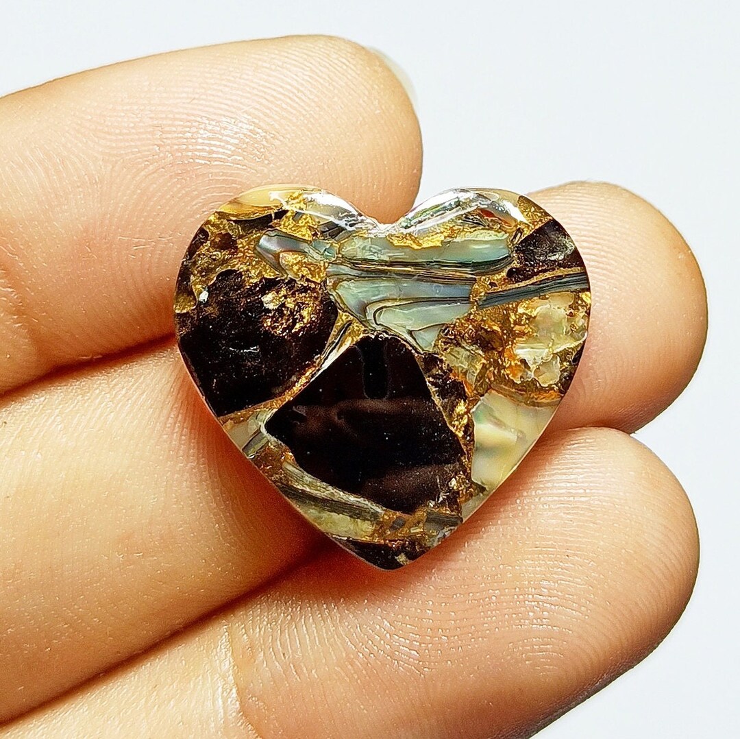 Rare Quality Obsidian Abalone Shell Mohave Gemstone / Top Grade ...