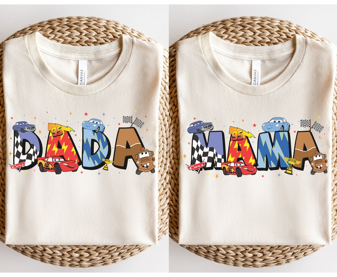 Mama and Dada Cars Shirt, Pixar Cars Shirt, Cars Birthday Party ...