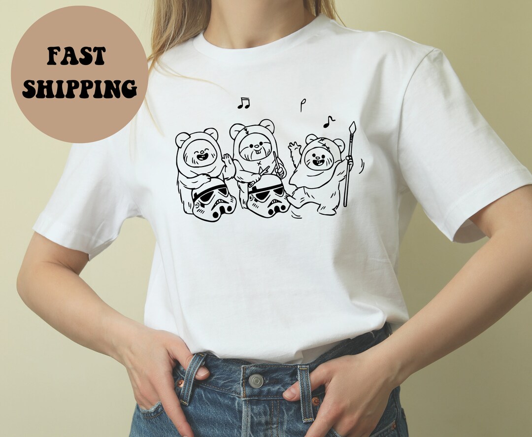 Cute Ewoks Dancing Shirt, Ewok and Storm Trooper Shirt, Funny Star Wars ...