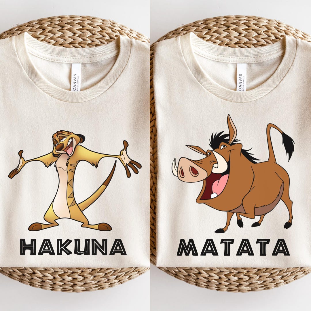 Timon and Puma Shirt, Lion King Shirt, Hakuna Matata Shirt, Matching ...