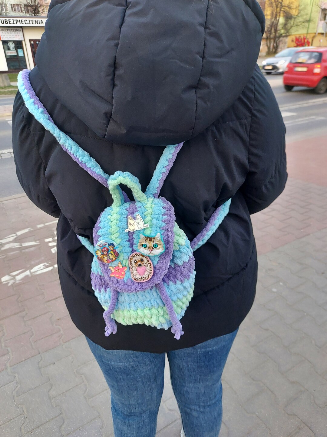 Chrochet Pastel Fluffy Backpack - Etsy