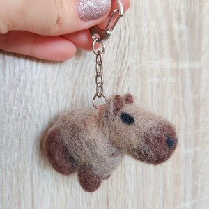 Felted Capybara Keyring - Etsy