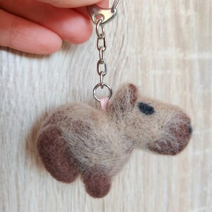 Felted Capybara Keyring - Etsy