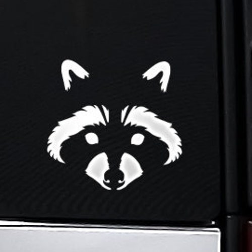 Raccoon Face Decal Raccoon Vinyl Decal Bumper Sticker for - Etsy