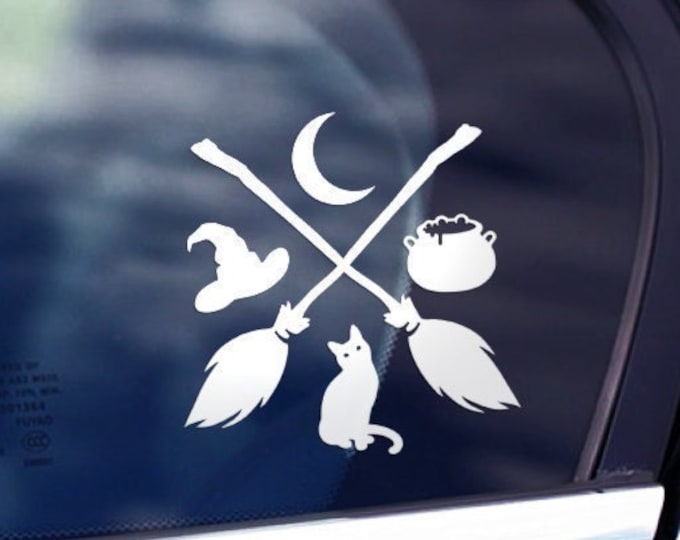 Witch Compass Decal - Witchy Wiccan Pagan Vinyl Decal, Bumper Sticker ...