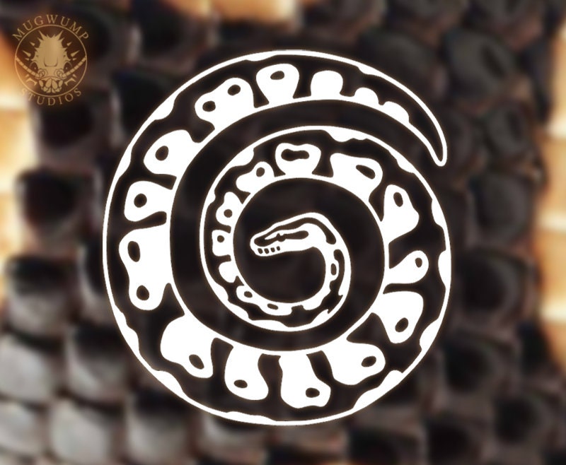 Ball Python Decal Spiral Snake Sticker Snake Decal Serpent - Etsy