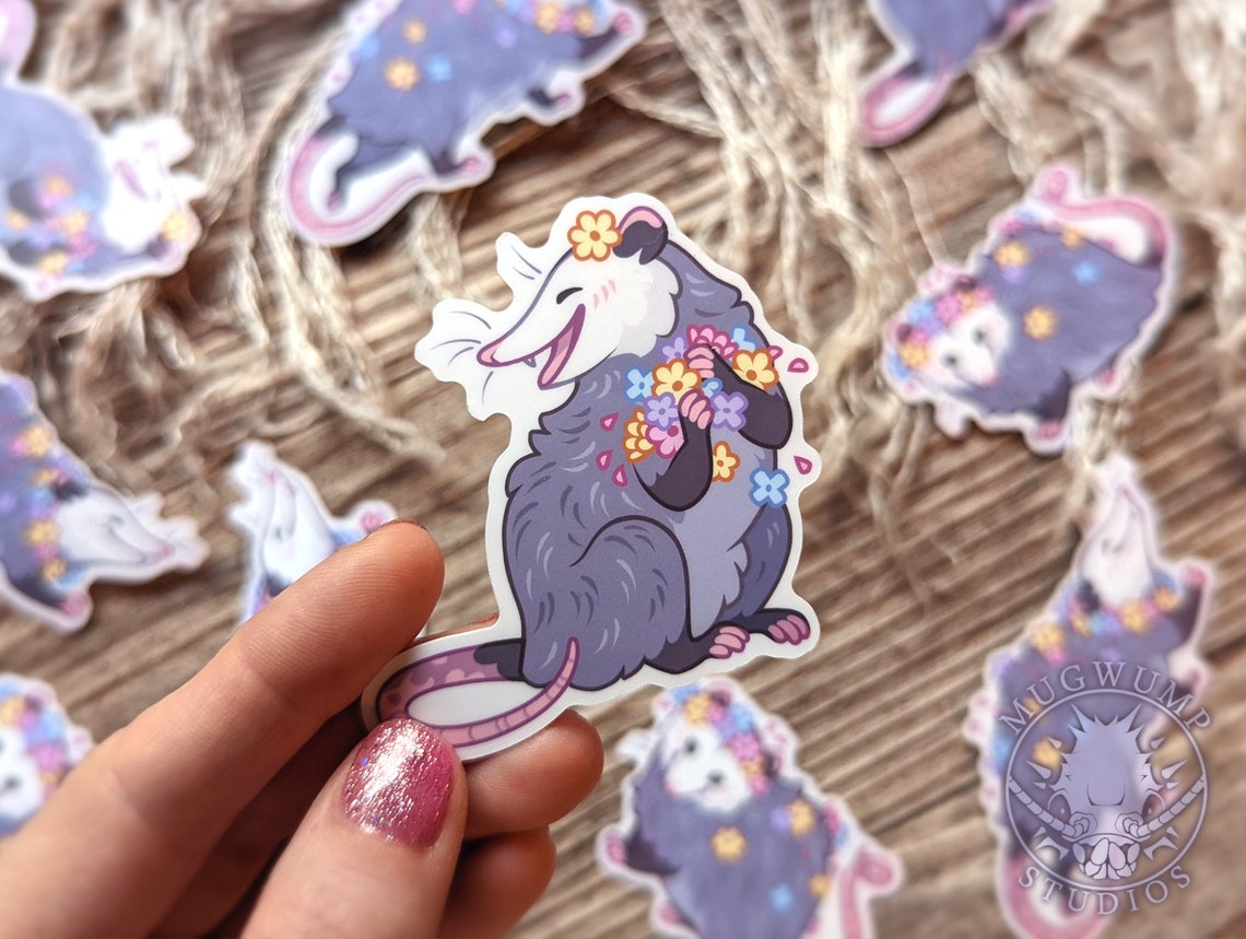 Opossum Vinyl Stickers pack of 3 Cute Waterproof Possum - Etsy