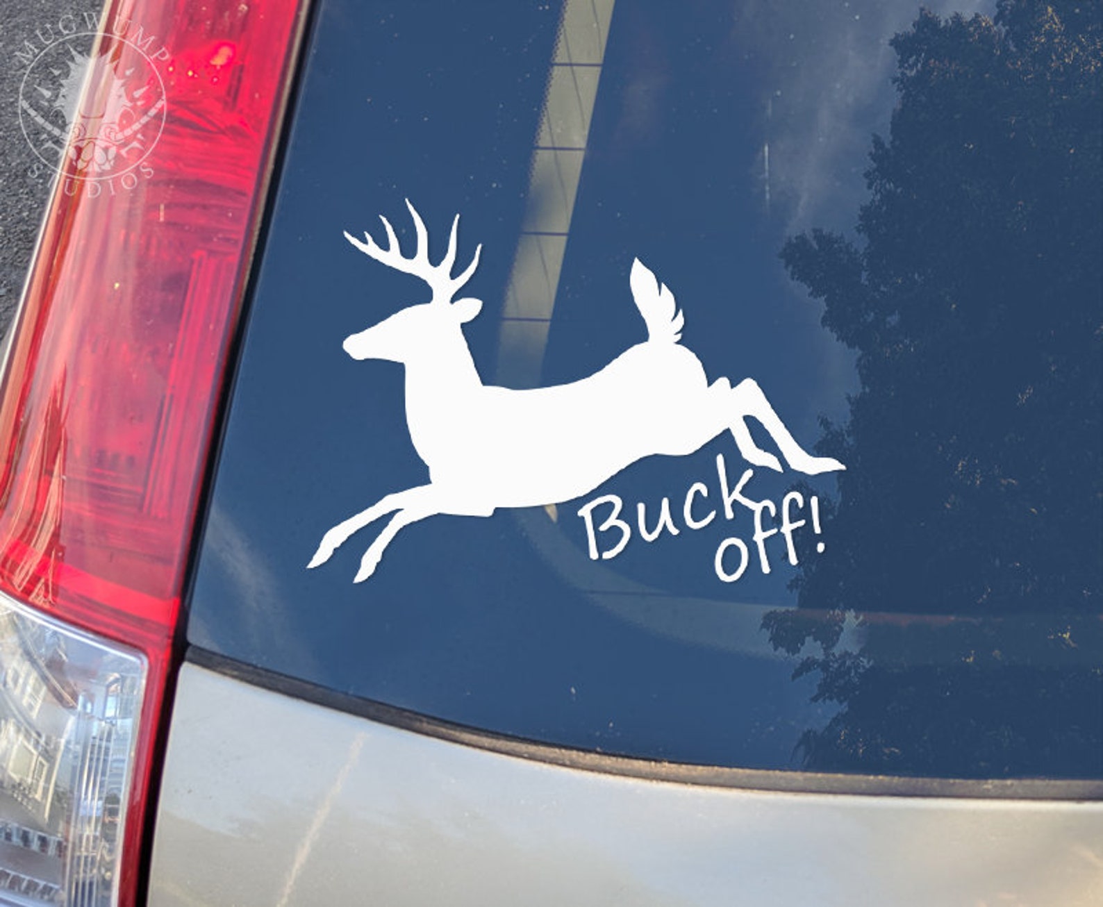 Running Deer Decal buck Off Jumping Buck | Etsy
