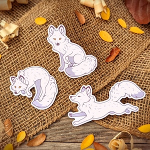 Fox Vinyl Stickers (pack of 3) - Cute Waterproof Fox Sticker Pack - Etsy