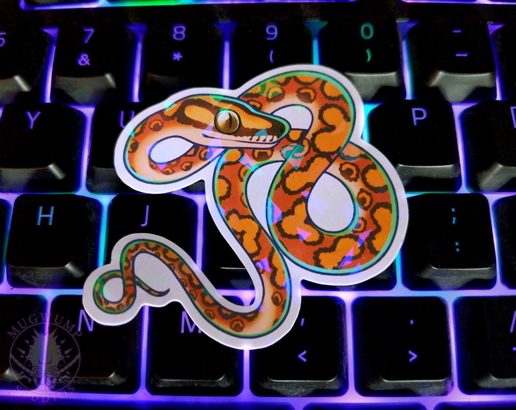 Holographic Brazilian Rainbow Boa Sticker snake reptile | Etsy