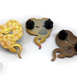Snake Enamel Pin - Brazilian Rainbow Boa Pin, Rainbow Metal Pin ...