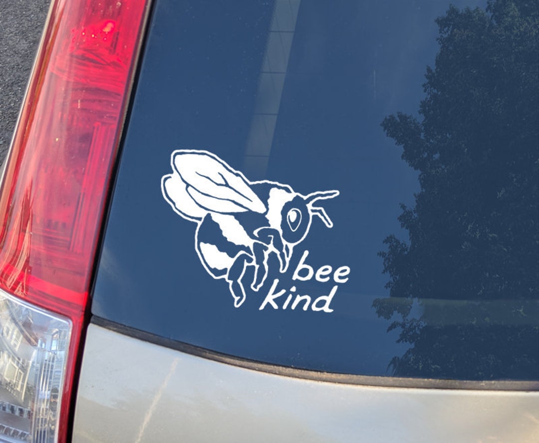 Bumble Bee Decal, Bee Kind - Cute Fat Bee, Garden Insect, Bug, Apiary ...