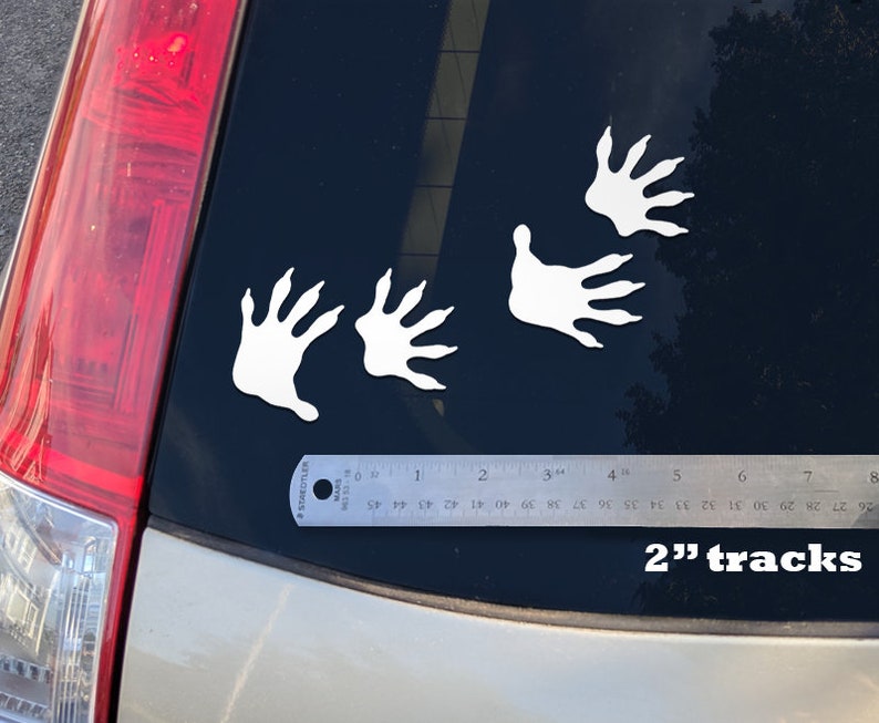 Opossum Tracks Decal Possum Paw print animal tracks | Etsy