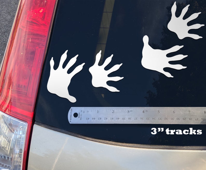 Opossum Tracks Decal Possum Paw Print Animal Tracks - Etsy