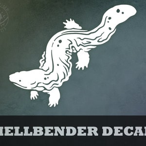 Hellbender Decal - Amphibian, Salamander, Herp Vinyl Bumper Sticker - Etsy