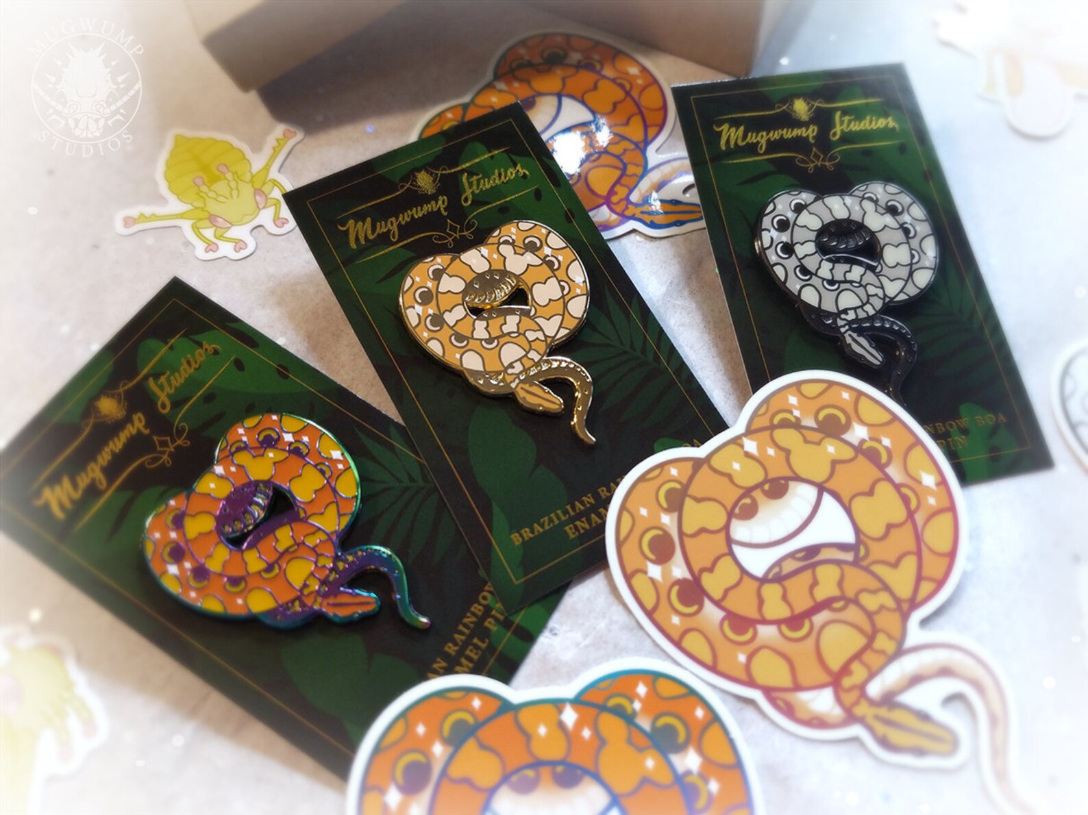 Snake Enamel Pin Brazilian Rainbow Boa Pin Rainbow Metal - Etsy