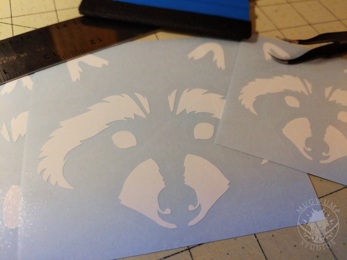 Raccoon Face Decal Raccoon Vinyl Decal Bumper Sticker for - Etsy