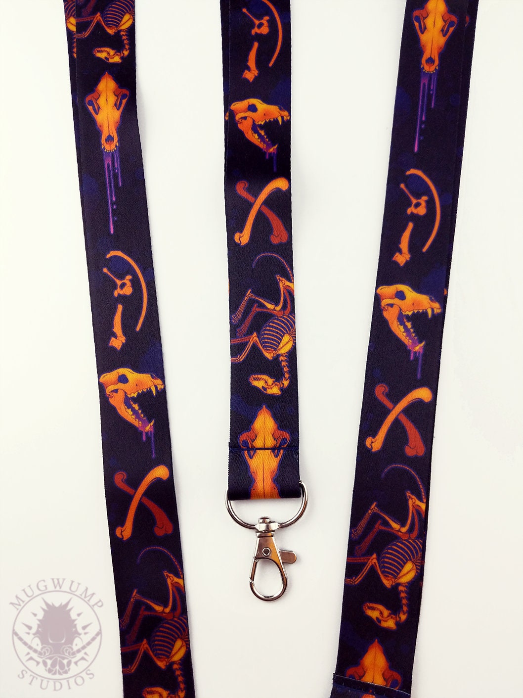 Wolf Skull & Bones Lanyard jelly Skellies | Etsy