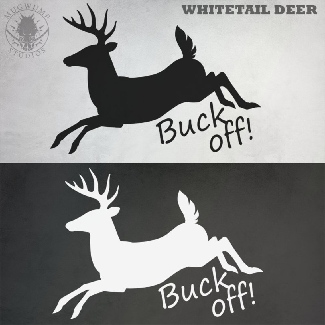 Running Deer Decal buck Off Jumping Buck | Etsy