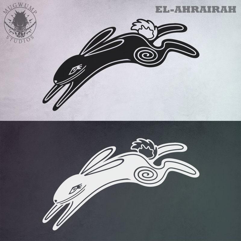 Black and White Rabbit Decals Rabbit Bunny Frith | Etsy