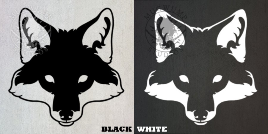 Fox Face Decal Fox Vinyl Decal Bumper Sticker for Cars - Etsy