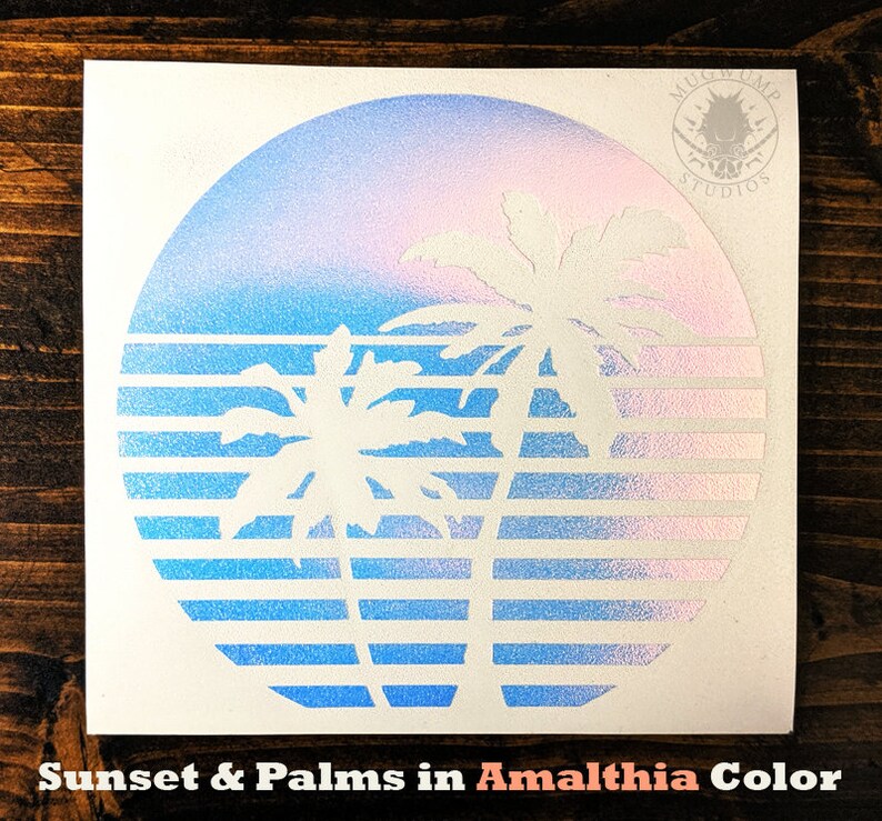 Synthwave Sunset Decal Vaporwave vinyl decal Retro bumper | Etsy