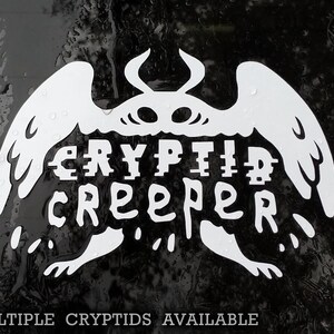 Cryptid Creeper Decal MULTIPLE STYLES AVAILABLE Mothman, Jersey Devil ...