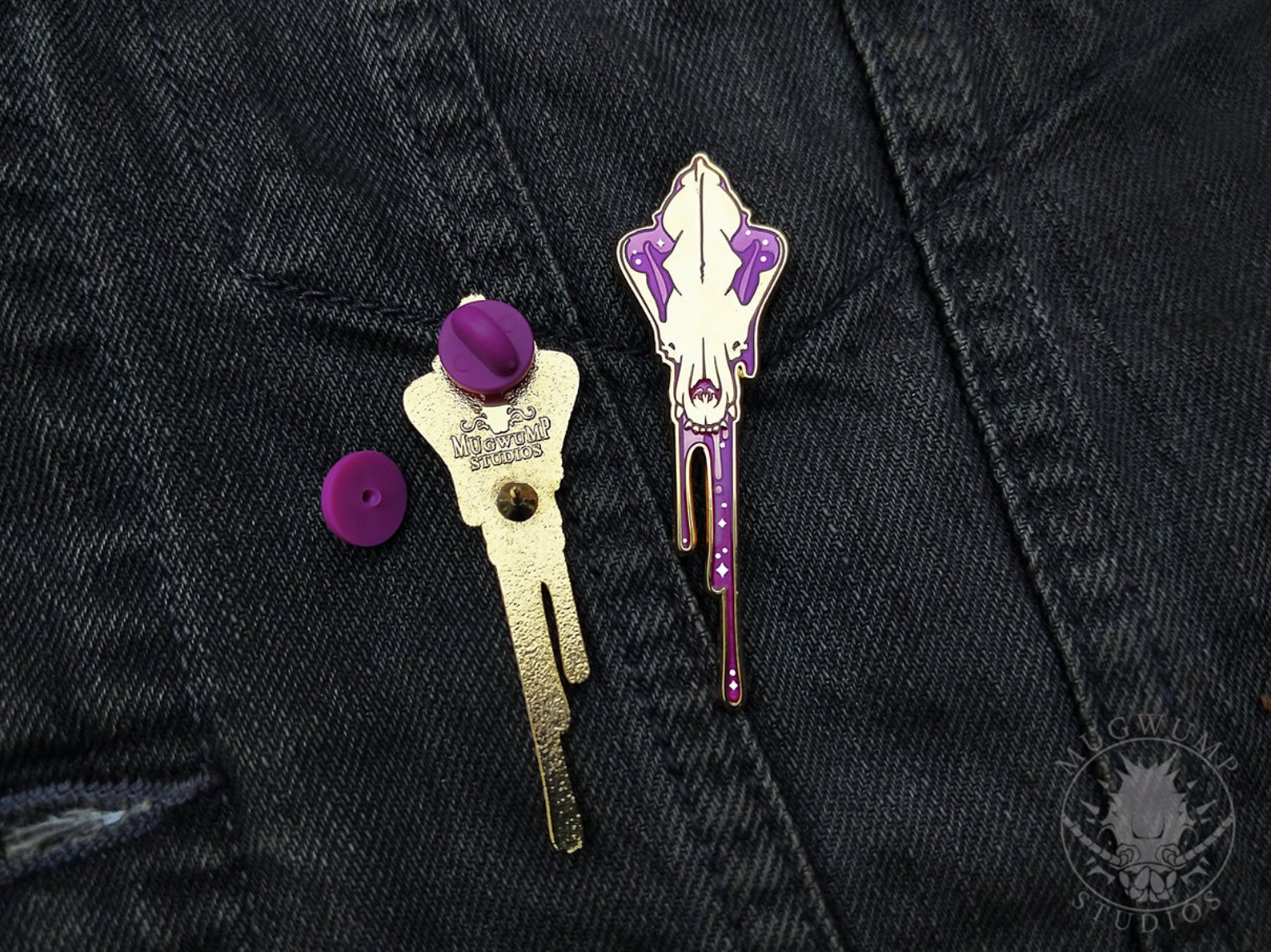 Wolf Skeleton & Skull Pins Jelly Skelly and Jelly Skull Pin - Etsy