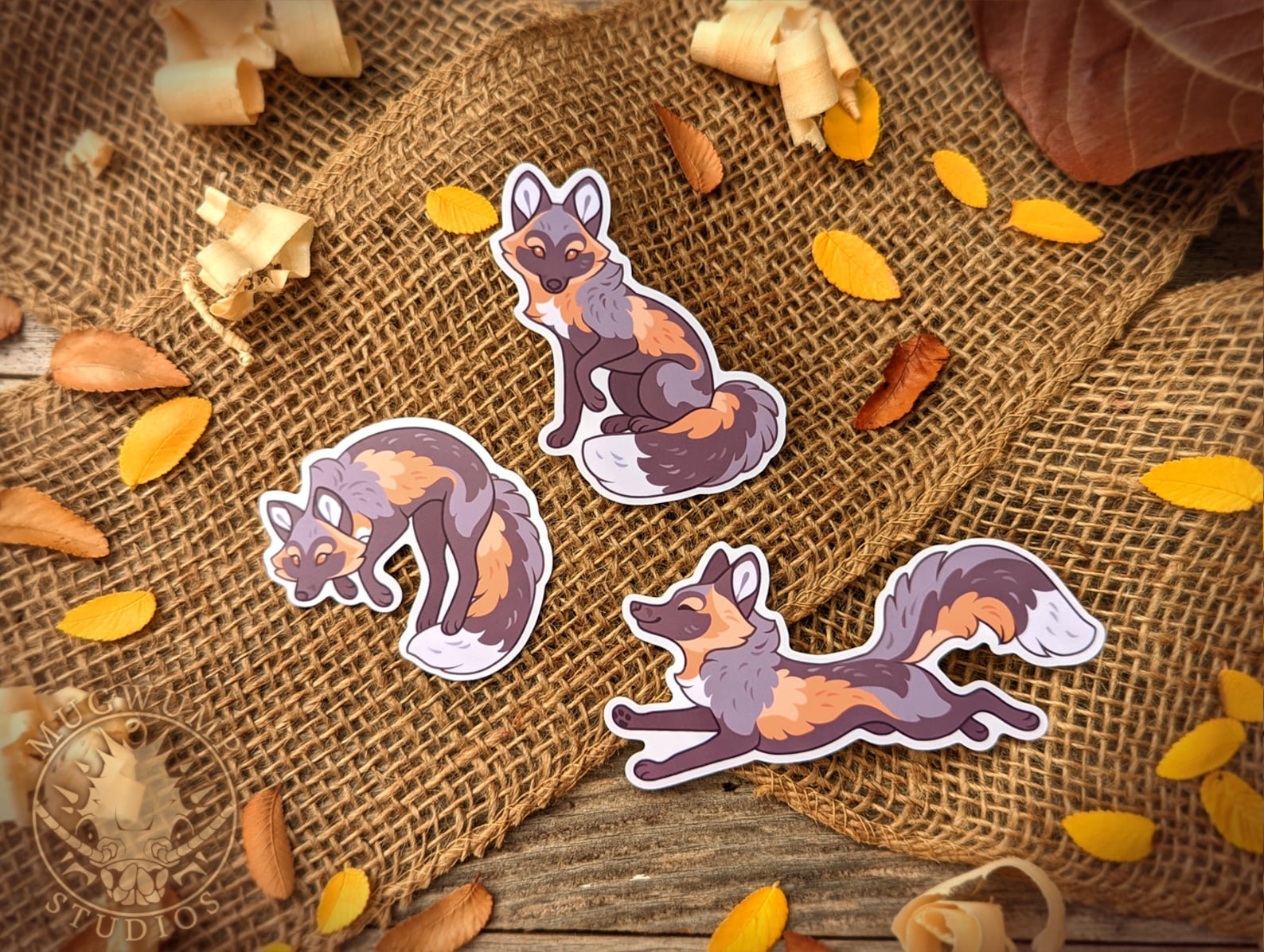 Fox Vinyl Stickers pack of 3 Cute Waterproof Fox Sticker - Etsy