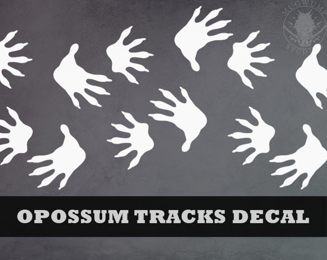 Opossum Tracks Decal Possum Paw Print Animal Tracks - Etsy