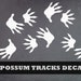 Opossum Tracks Decal Possum Paw Print, Animal Tracks, Wildlife, Vinyl ...