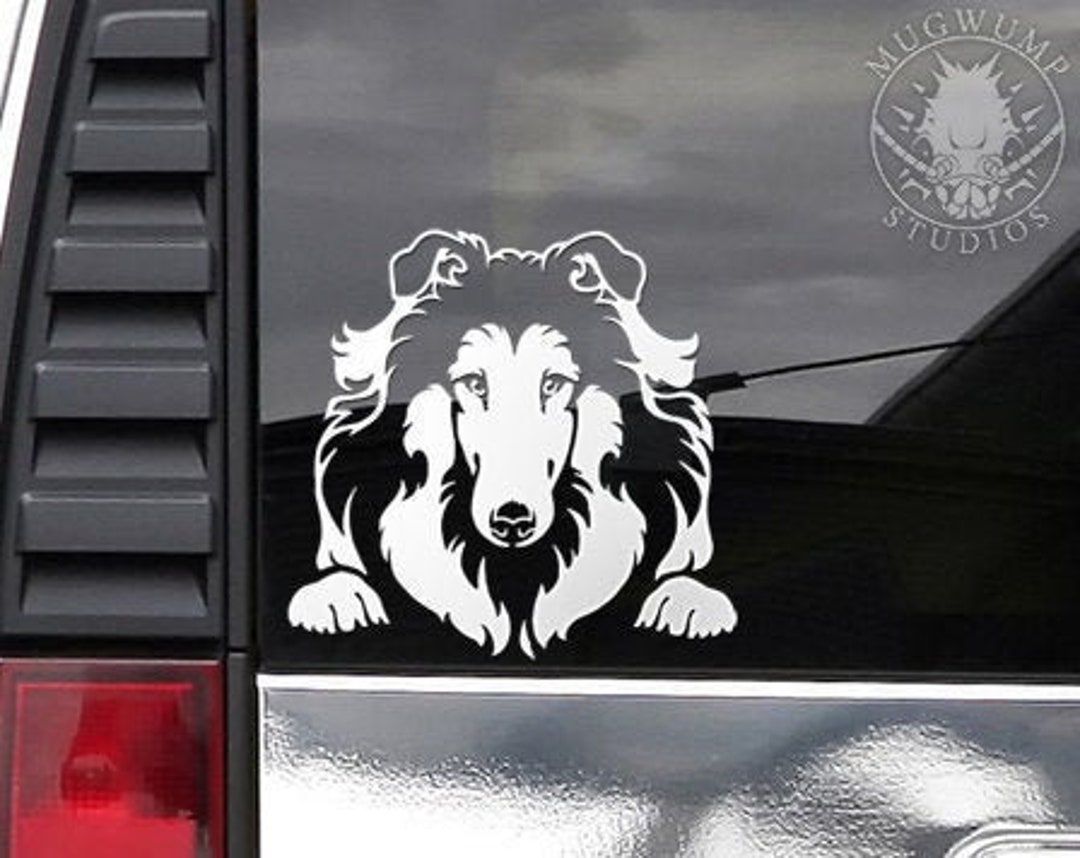 Peeking Rough Collie Decal - Show Dog, Herding Dog, Dog Breed Bumper ...