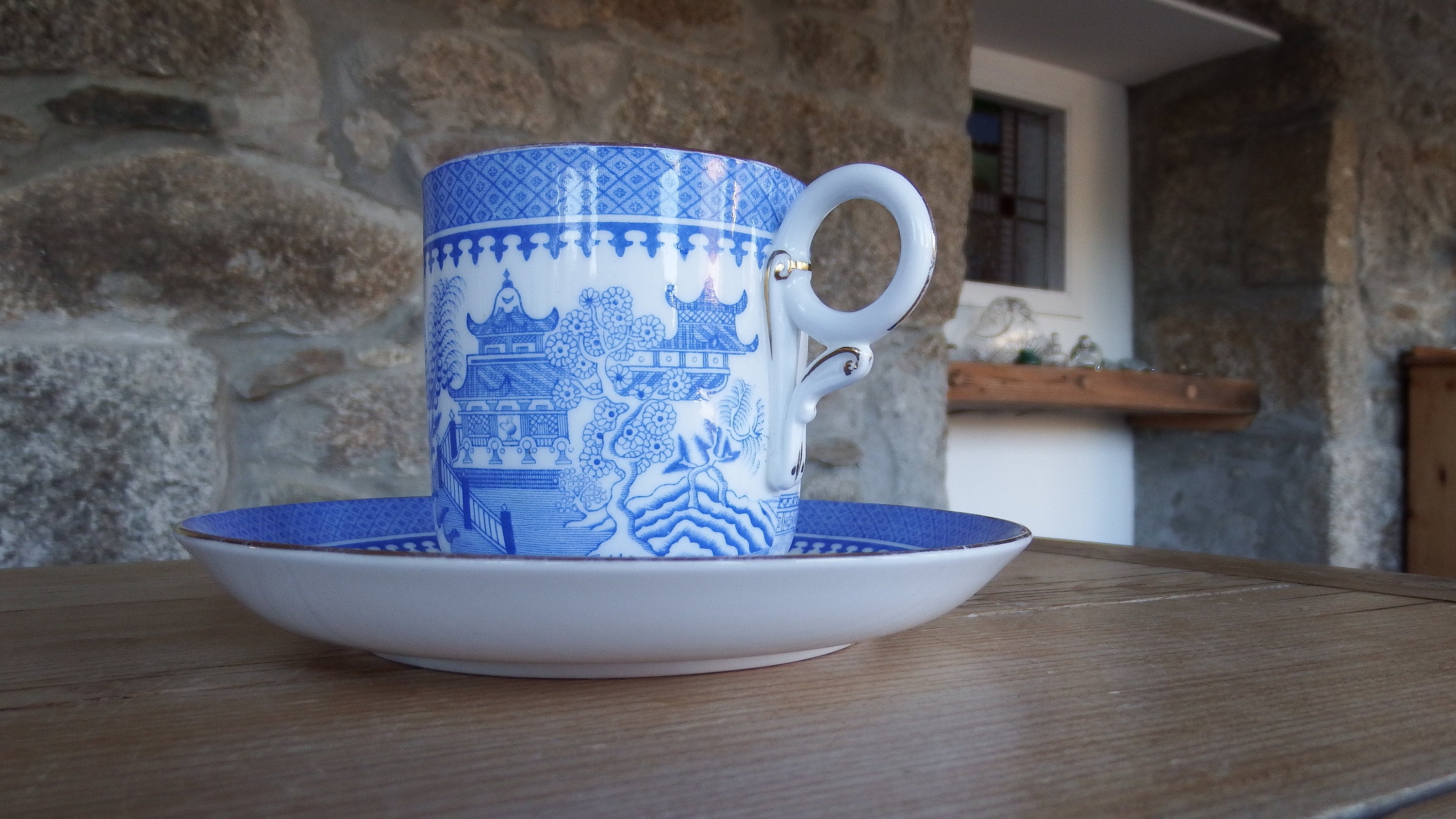 Vintage Royal Worcester Willow Pattern Porcelain Cup and - Etsy